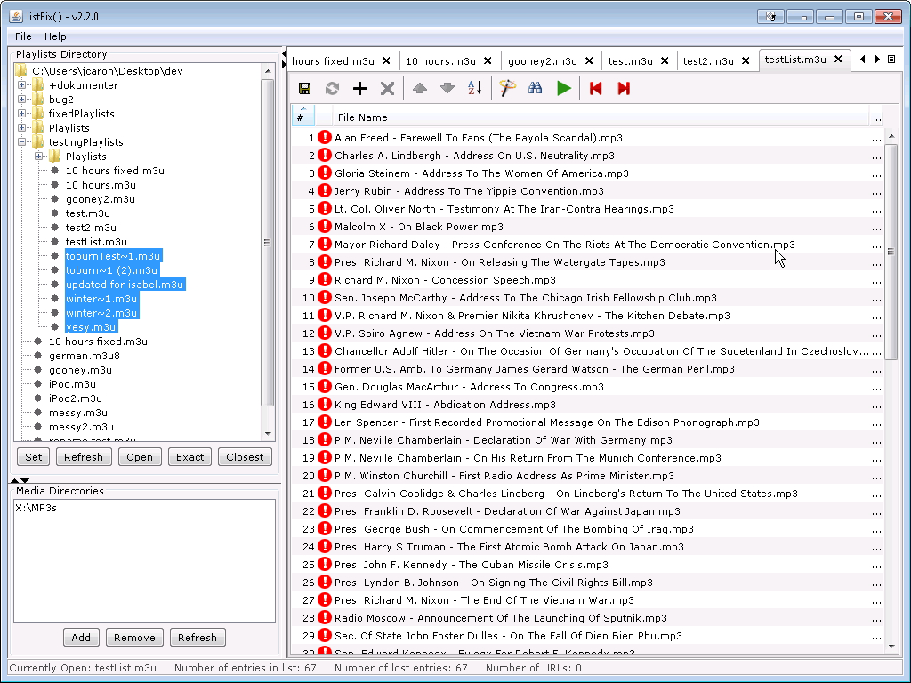 listFix() - Fix and Repair Broken Playlists - Loads of Screenshots!!